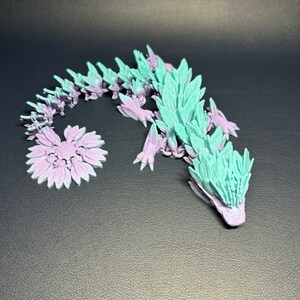 3D Printed Articulated Sunflower Dragon and Egg: Flexible Fidget Toy - Etsy