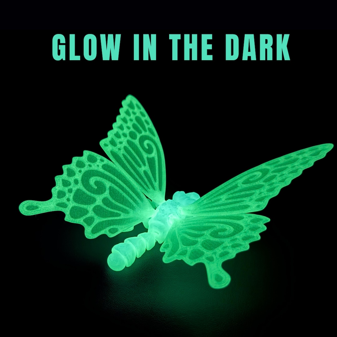 Glow in the Dark Butterfly: 3D Printed Articulated Fidget Toy - Etsy
