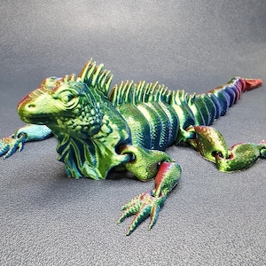 3D Printed Articulated Iguana: Flexible Fidget Desk Toy - Etsy UK