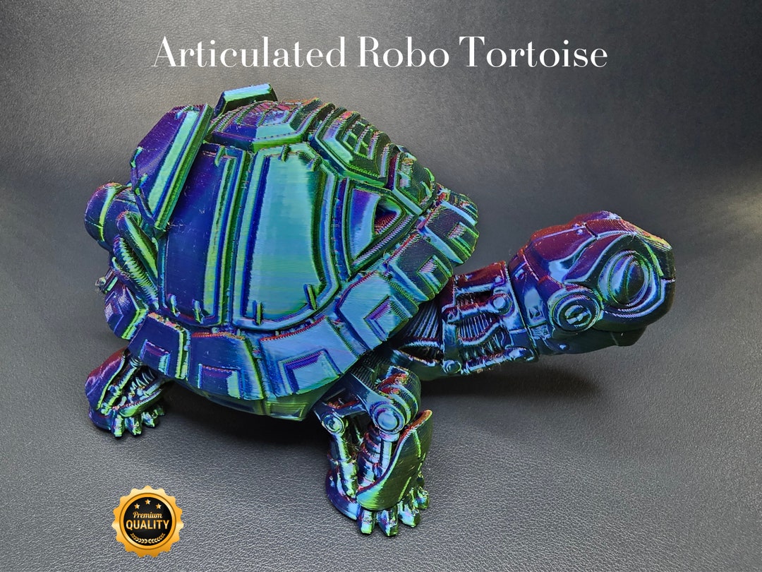 Articulated Robot Tortoise, 3D Printed Flexible Turtle - Anxiety Fidget ...