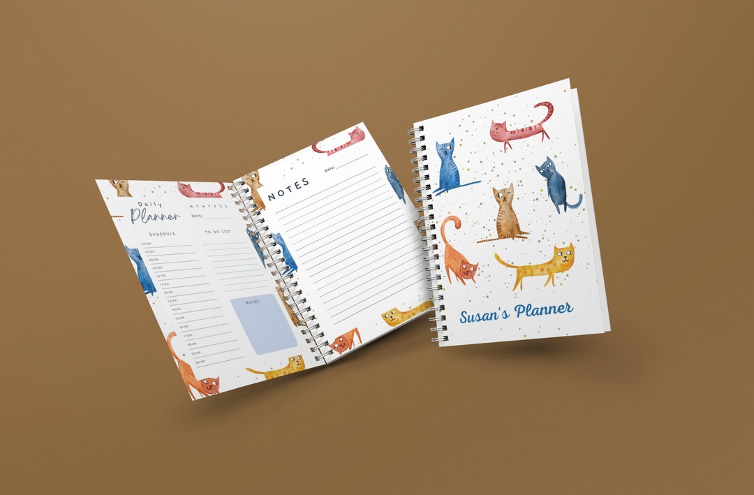 Personalised Handmade Cats Planner Cat Journal Cat Lover - Etsy