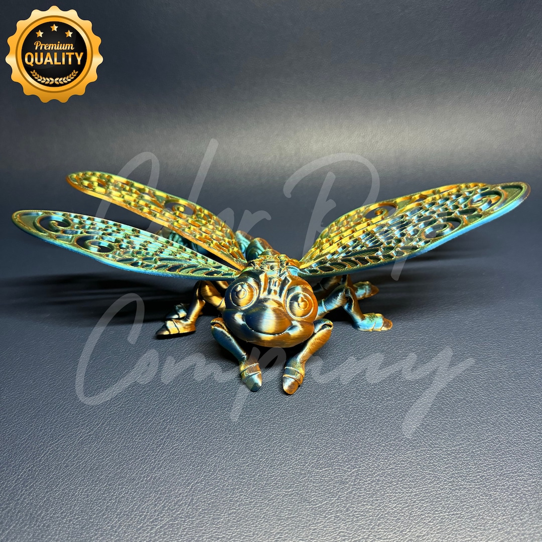 3d Printed Articulated Flexible Dragonfly, Premium Flexible Fidget Toy ...