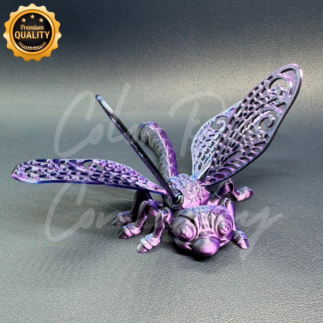 3d Printed Articulated Flexible Dragonfly, Premium Flexible Fidget Toy ...