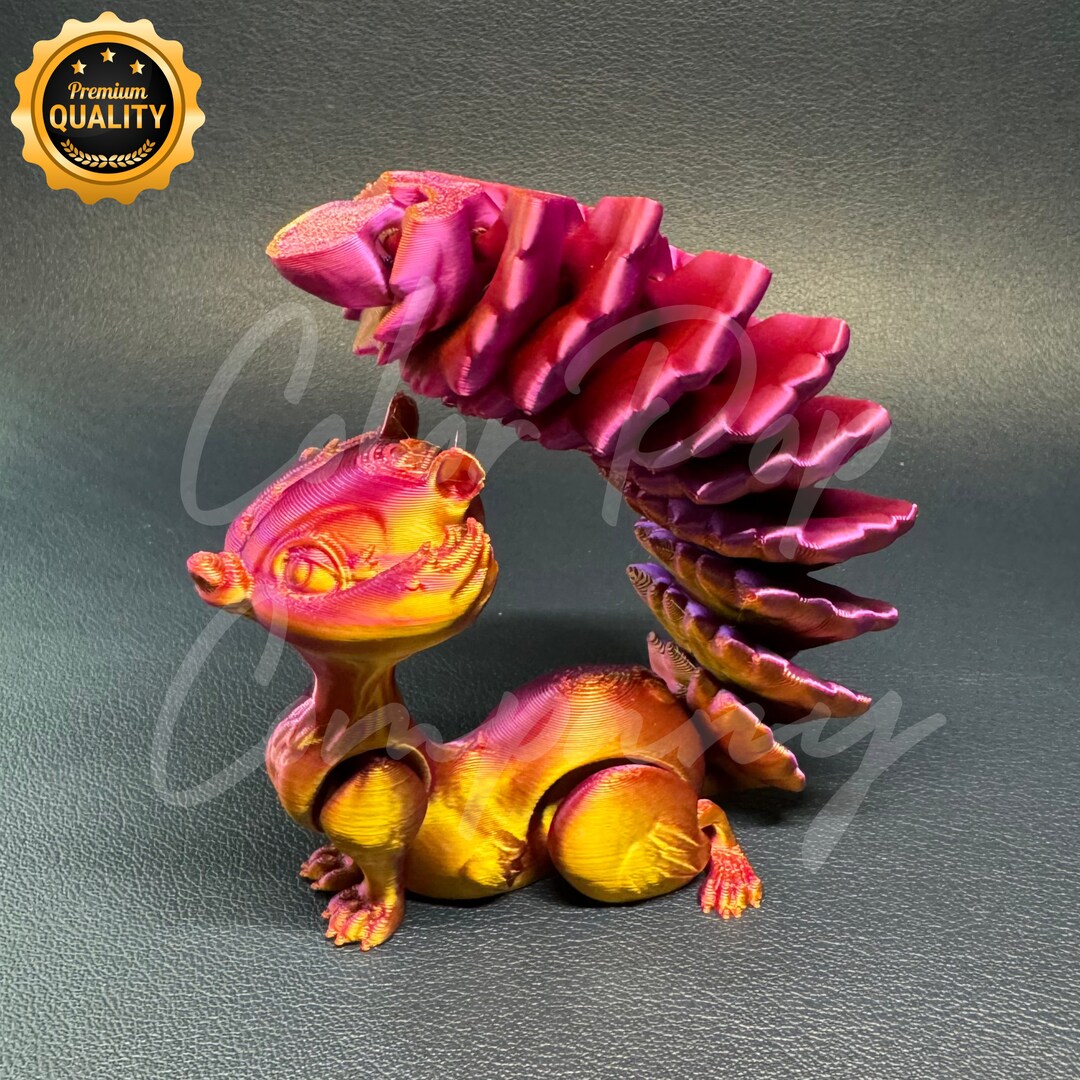 3d Printed Articulated Flexible Squirrel, Premium Flexible Fidget Toy ...