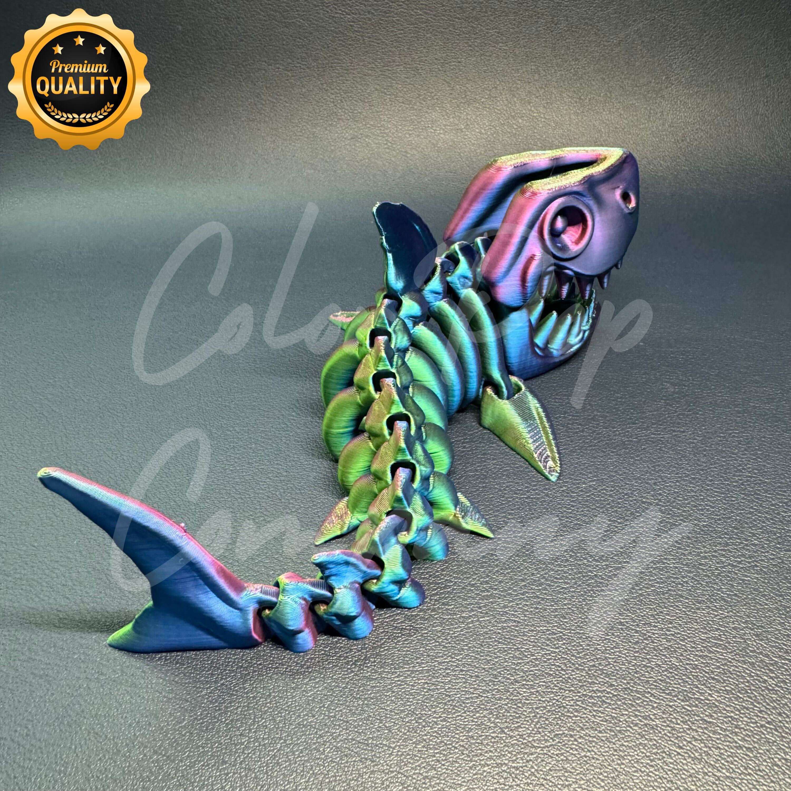 3d Printed Articulated Shark Fidget Desk Pet Anxiety Toy - Etsy UK