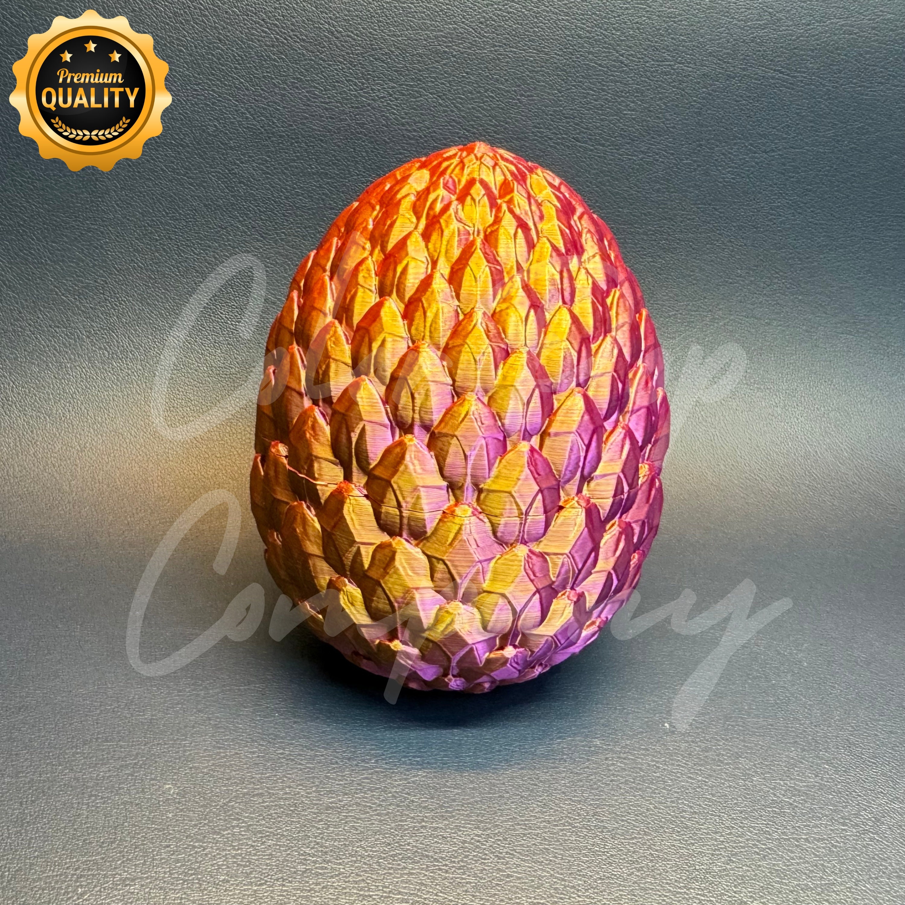 3D Printed Articulated Sunflower Dragon and Egg: Tricolour Fidget Toy ...