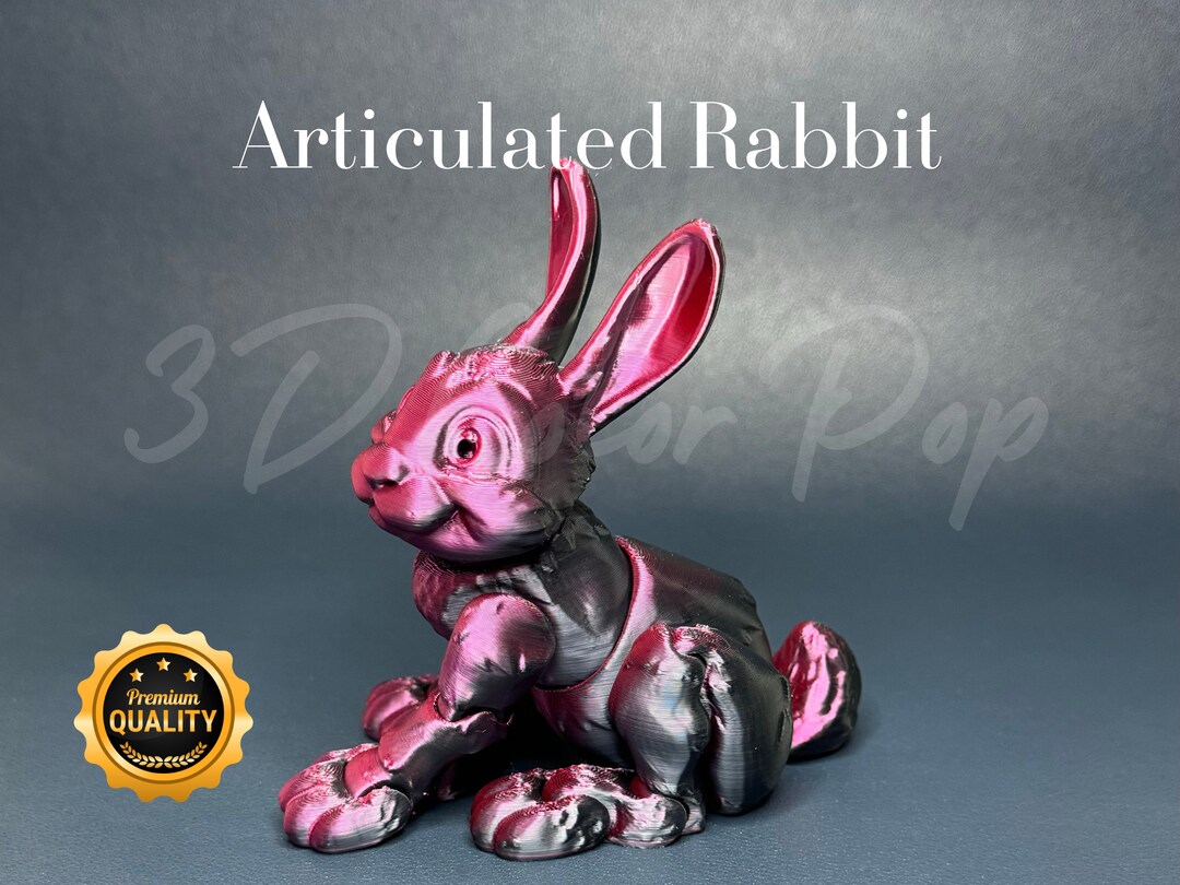 3D Printed Articulated Easter Bunny Festive Movement for Easter Cheer ...