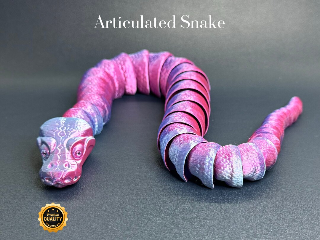3D Printed Articulated Flexible Ball Python Snake, Desk Pet, Anxiety ...