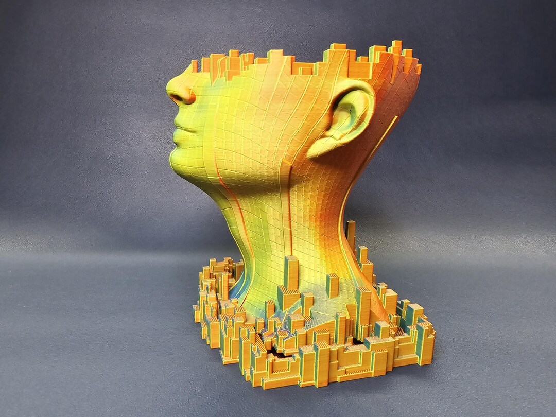 3D Printed Pixel Face Planter Quirky and Fun 20 Unique Colours to ...