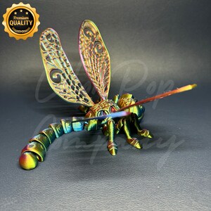 Articulated Flexible Dragonfly, 3d Printed Premium Flexible Fidget Toy ...