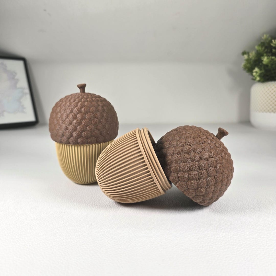 Acorn Trinket Box With Lid: 3D Printed Woodland Decor - Etsy