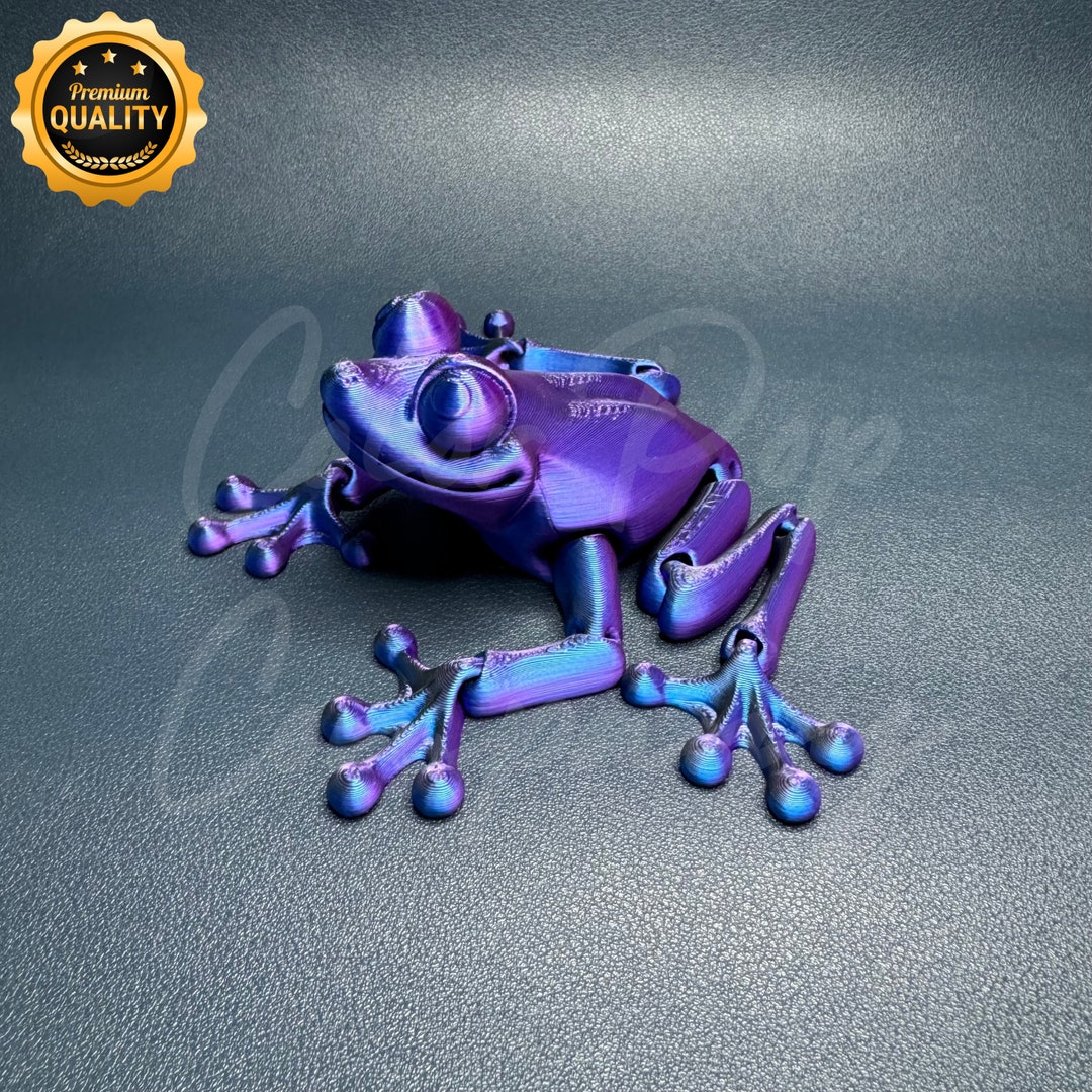 3D Printed Articulated Flexible Frog Desk Pet, Sensory Toy, Fidget Toy ...