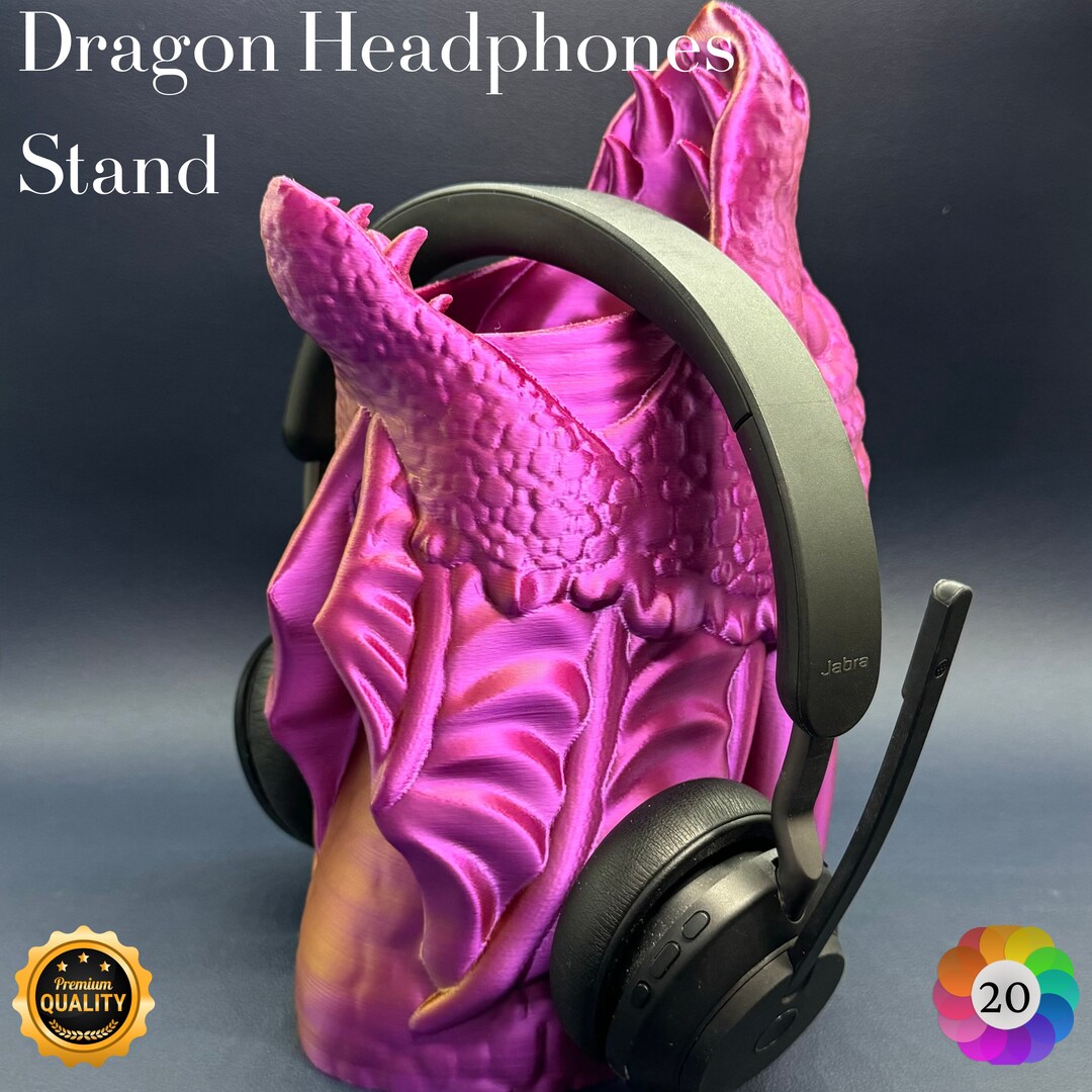 Dragon Headset Stand, 3D Printed Majestic Holder for Your Headphones ...