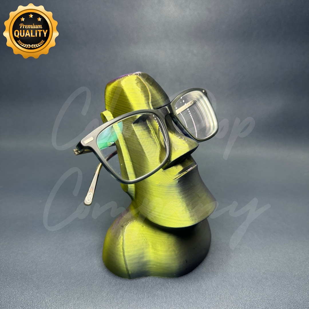 3D Printed Large Moai Face Glasses Stand/holder, Easter Island Face ...