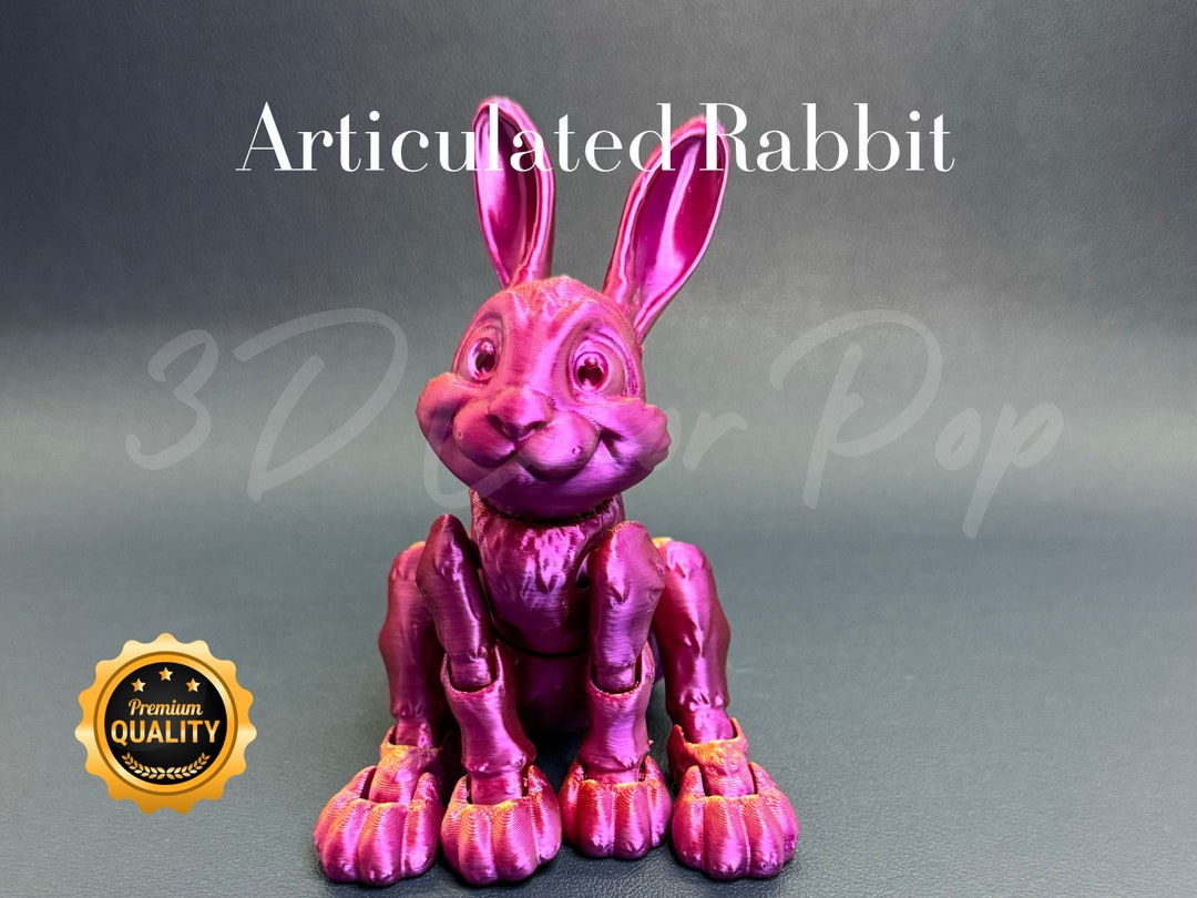 3D Printed Articulated Easter Bunny Festive Movement for Easter Cheer ...