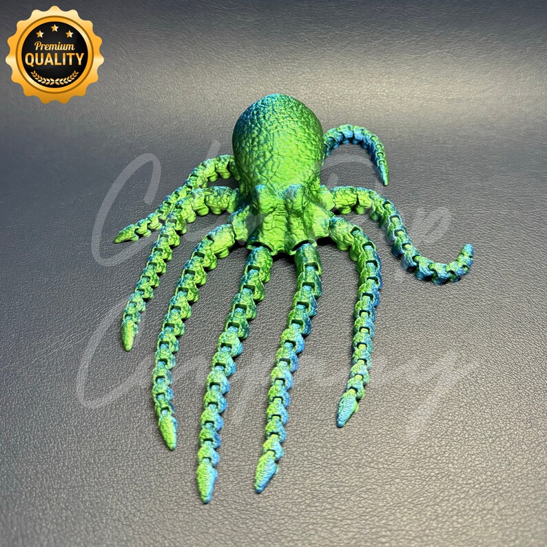 3D Printed Articulated Octopus: Flexible Fidget Toy, Sea Animal Lover ...