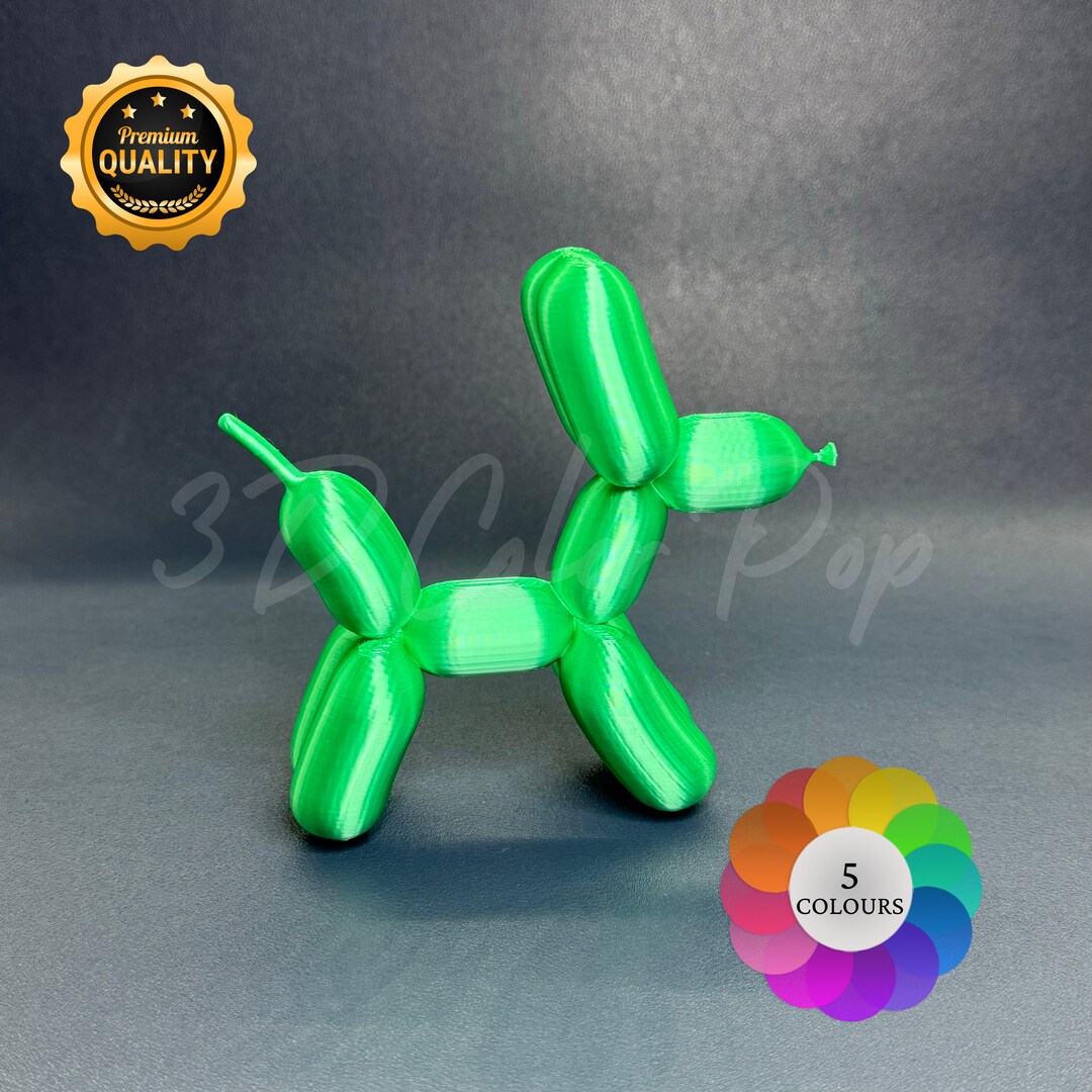 3d Printed Balloon Dog Figurine, Decorative 3D Printed Figurine, 5 ...