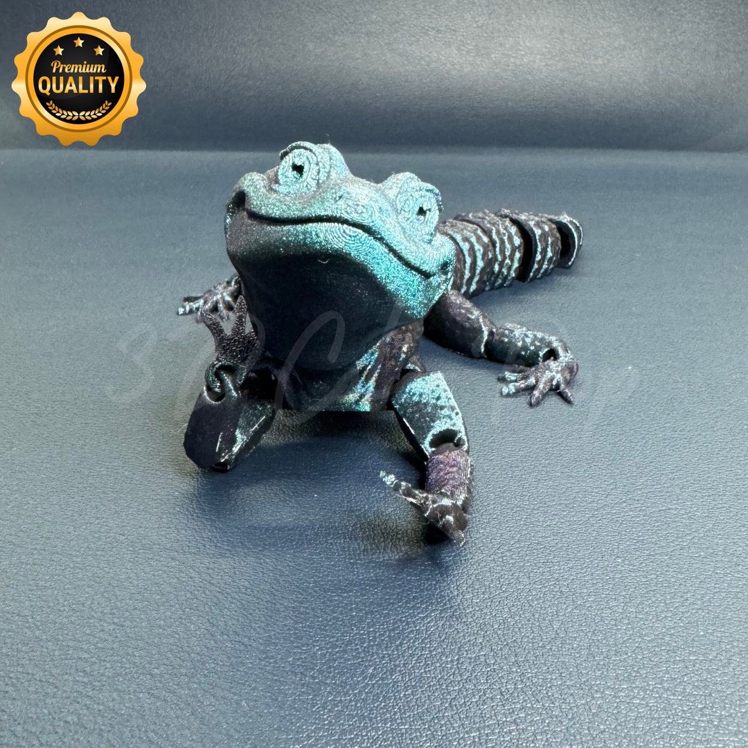 3d Printed Articulated Gecko, Fidget Desk Pet, Anxiety Toy, Lizard ...