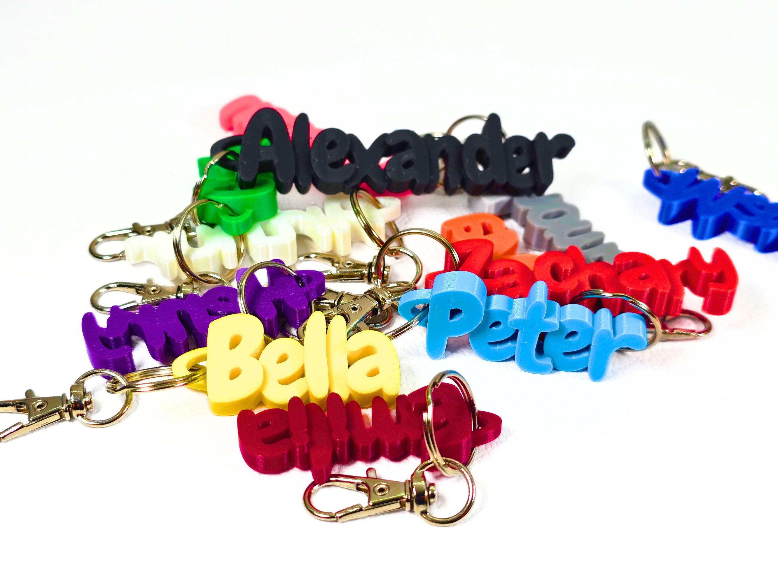 Personalised 3D Printed Name Keychain: Eco-friendly PLA Bag Tag - Etsy UK