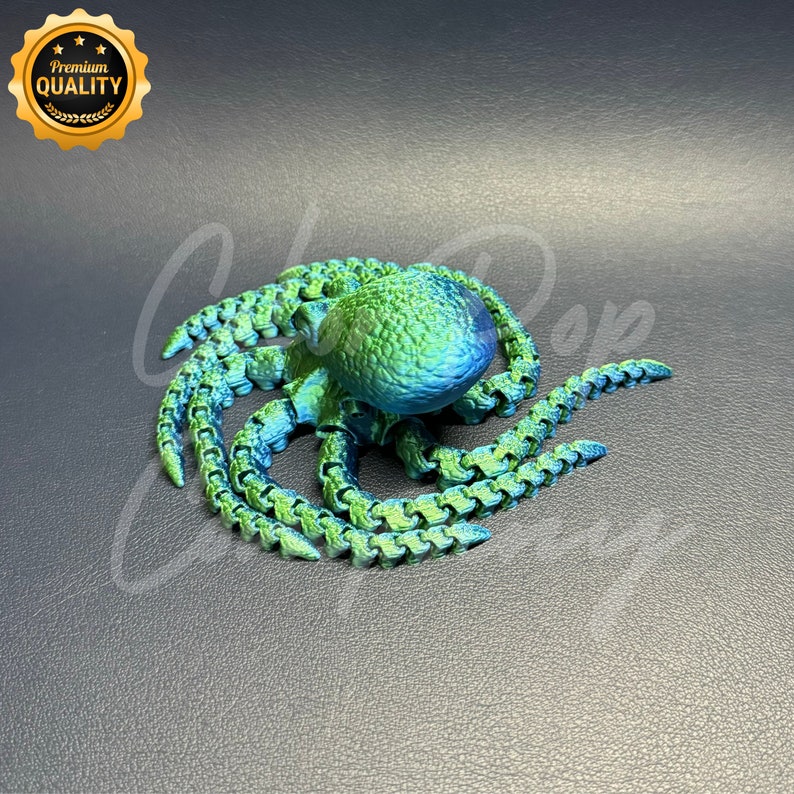 3D Printed Articulated Octopus: Flexible Fidget Toy, Sea Animal Lover ...