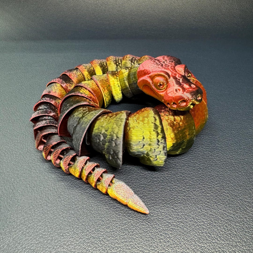Flexi Ball Python: 3D Printed Fidget Snake, Poseable Reptile Toy - Etsy UK
