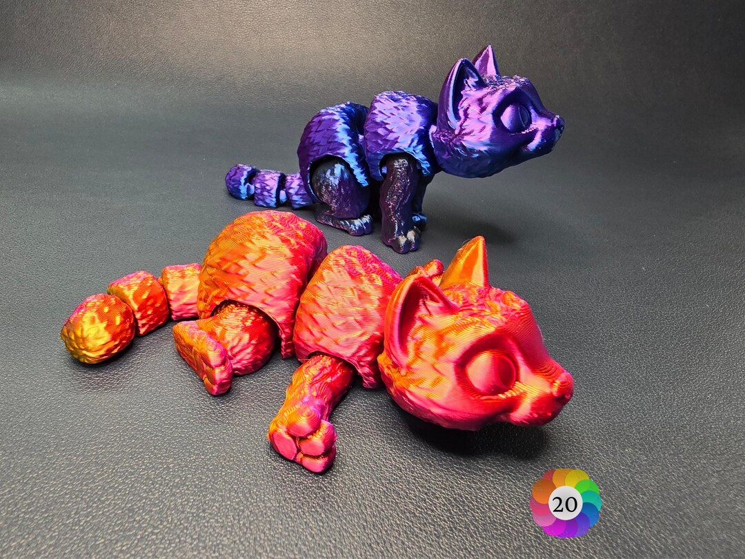 Articulated Mini Cat: 3D Printed Fidget Toy, Cat Lover Gift - Etsy