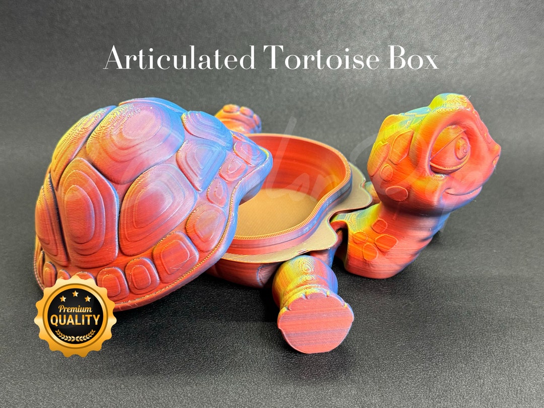 3D Printed, Articulated Tortoise With Hidden Storage, Tortoise Box, 3D ...