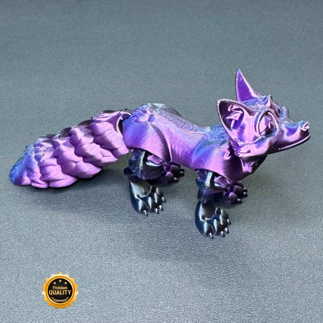 3D Printed Articulated Fox Fidget Toy: Stress Relief Decor - Etsy Canada
