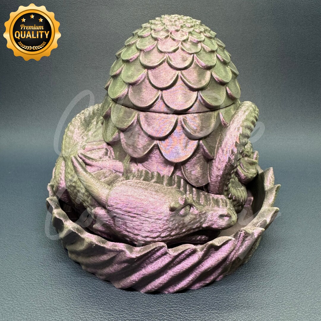 3D Printed Dragon Themed Box, Dragon Planter, Mystical Box With Lid for ...