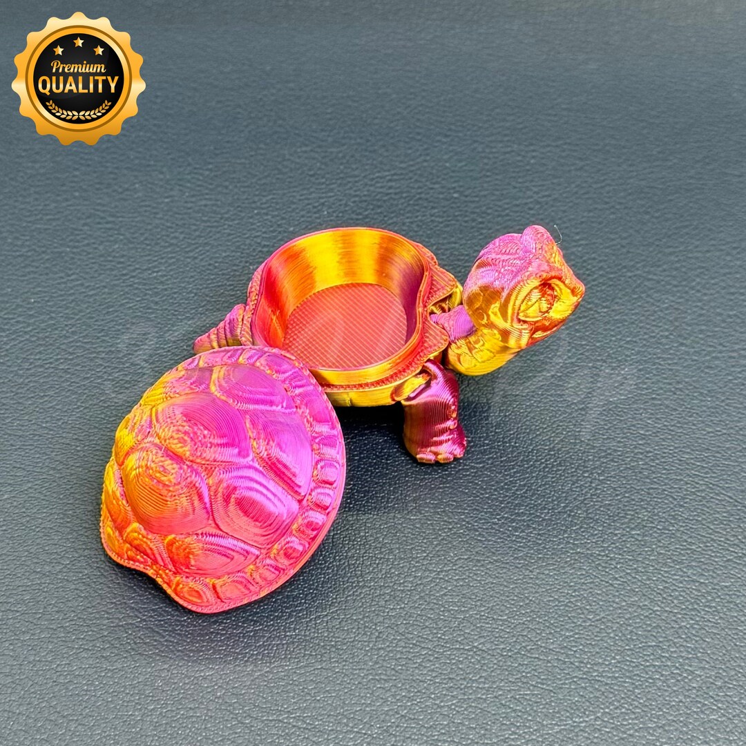 3D Printed, Articulated Tortoise With Hidden Storage, Tortoise Box, 3D ...