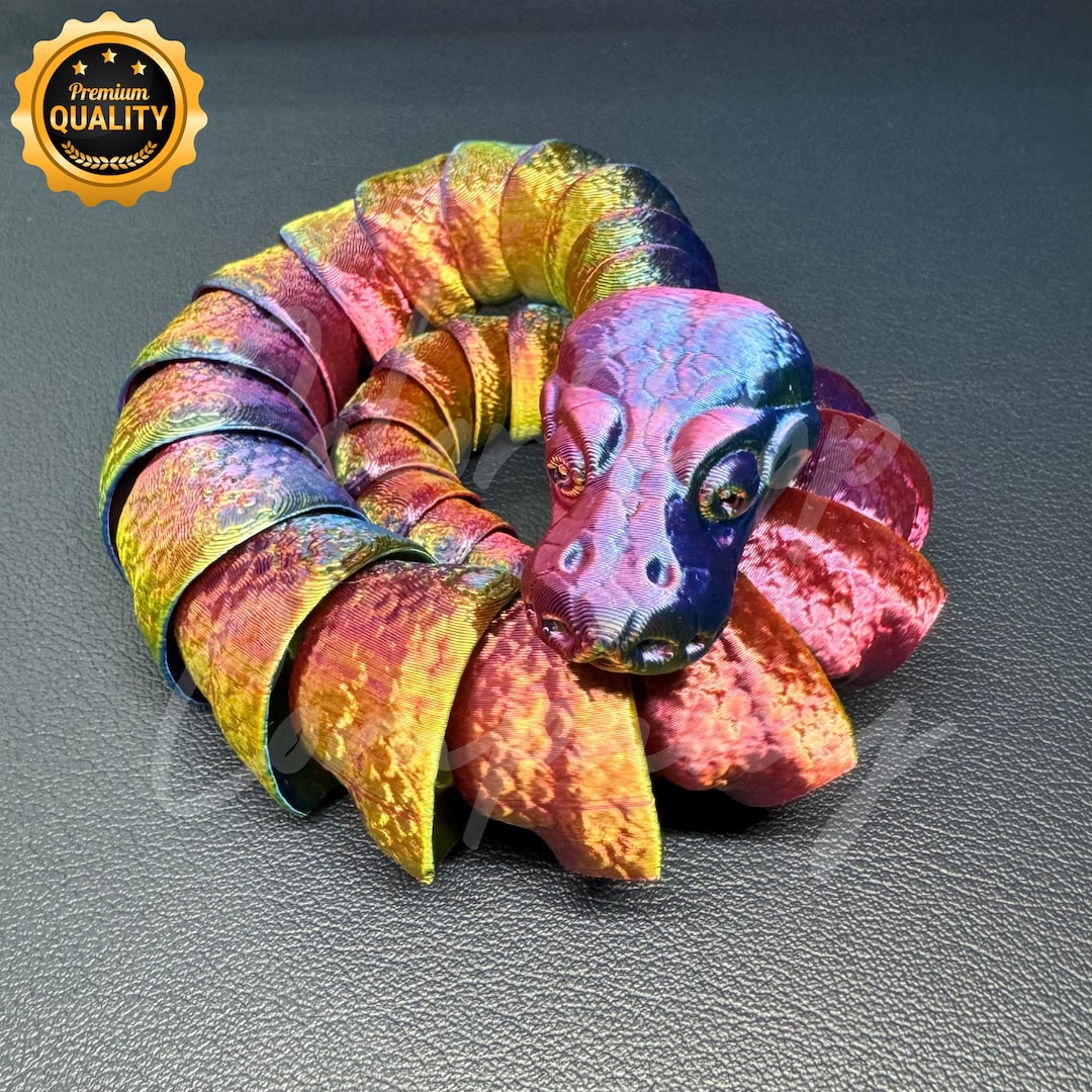 Serpent python à boule flexible articulé imprimé en 3D, animal de ...