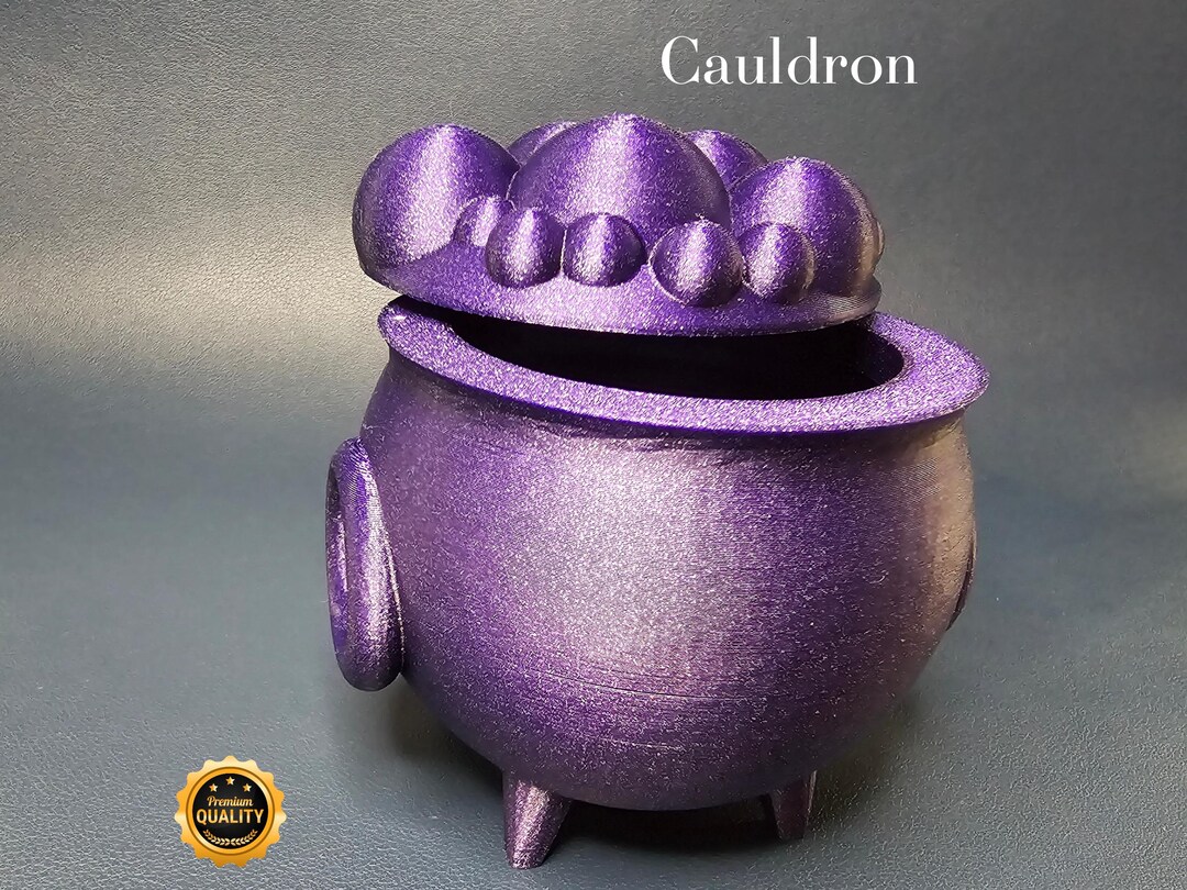 Witch Cauldron With a Bubbling Lid Spooky Fun for Halloween, 3D Printed ...