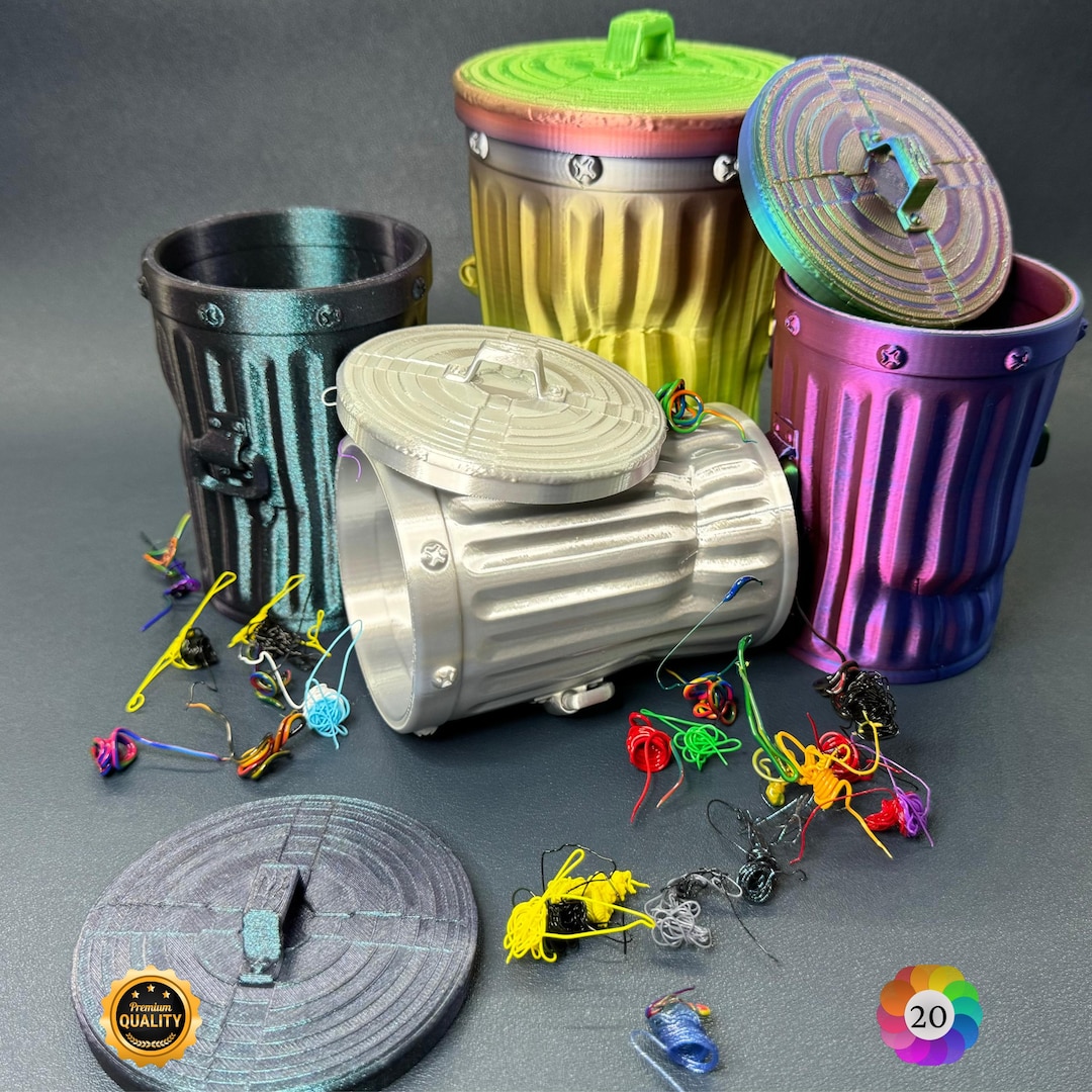 Desk Bin, Realistic 3d Printed Trash Can, Can Be Used as Teabag ...