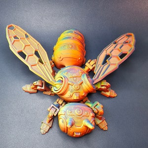 Cyber Bee, Articulated 3d Printed Bee, Great Gift for Bee Lovers, Matte ...