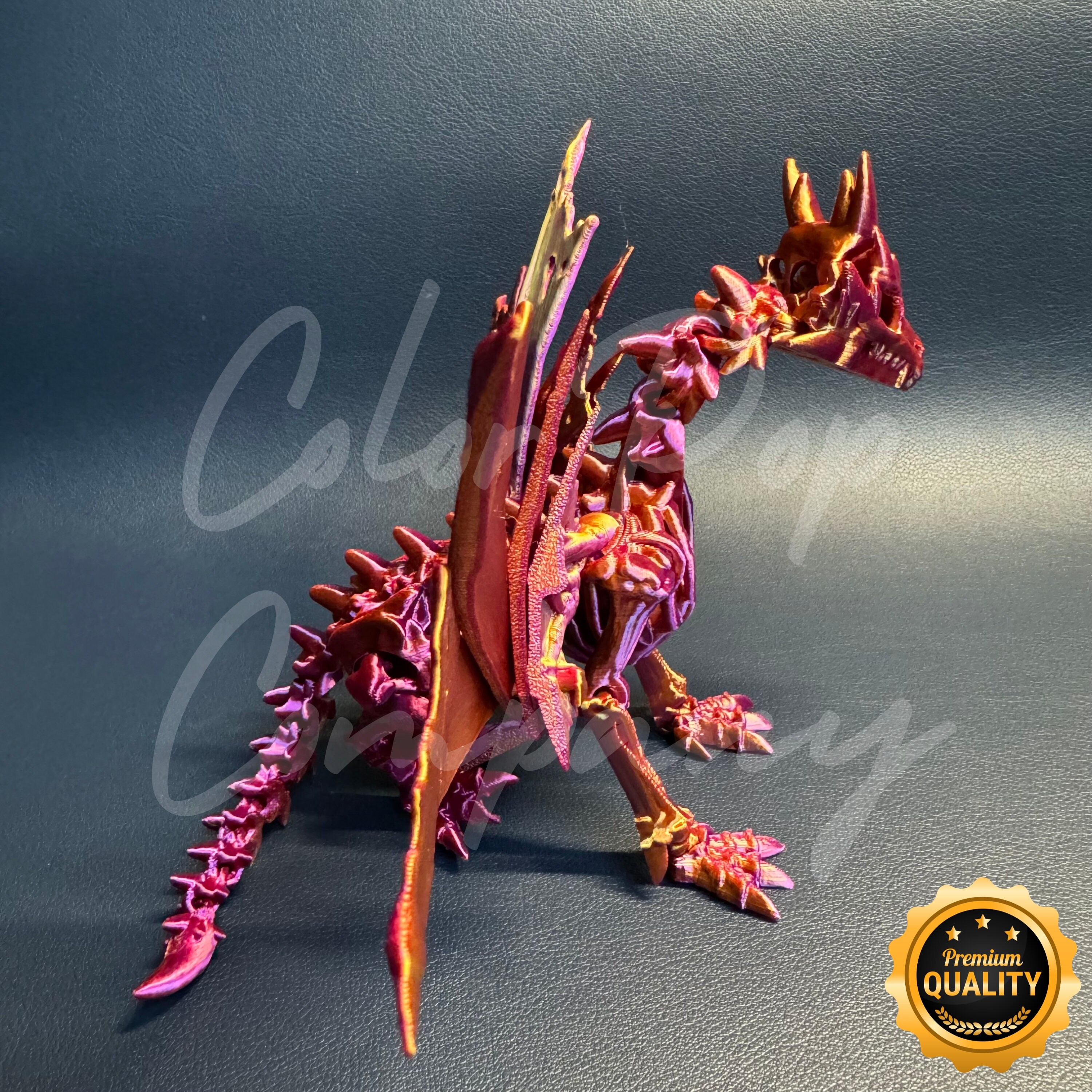 3d Printed Articulated Skeleton Dragon / Fan Wings Skeleton - Etsy UK