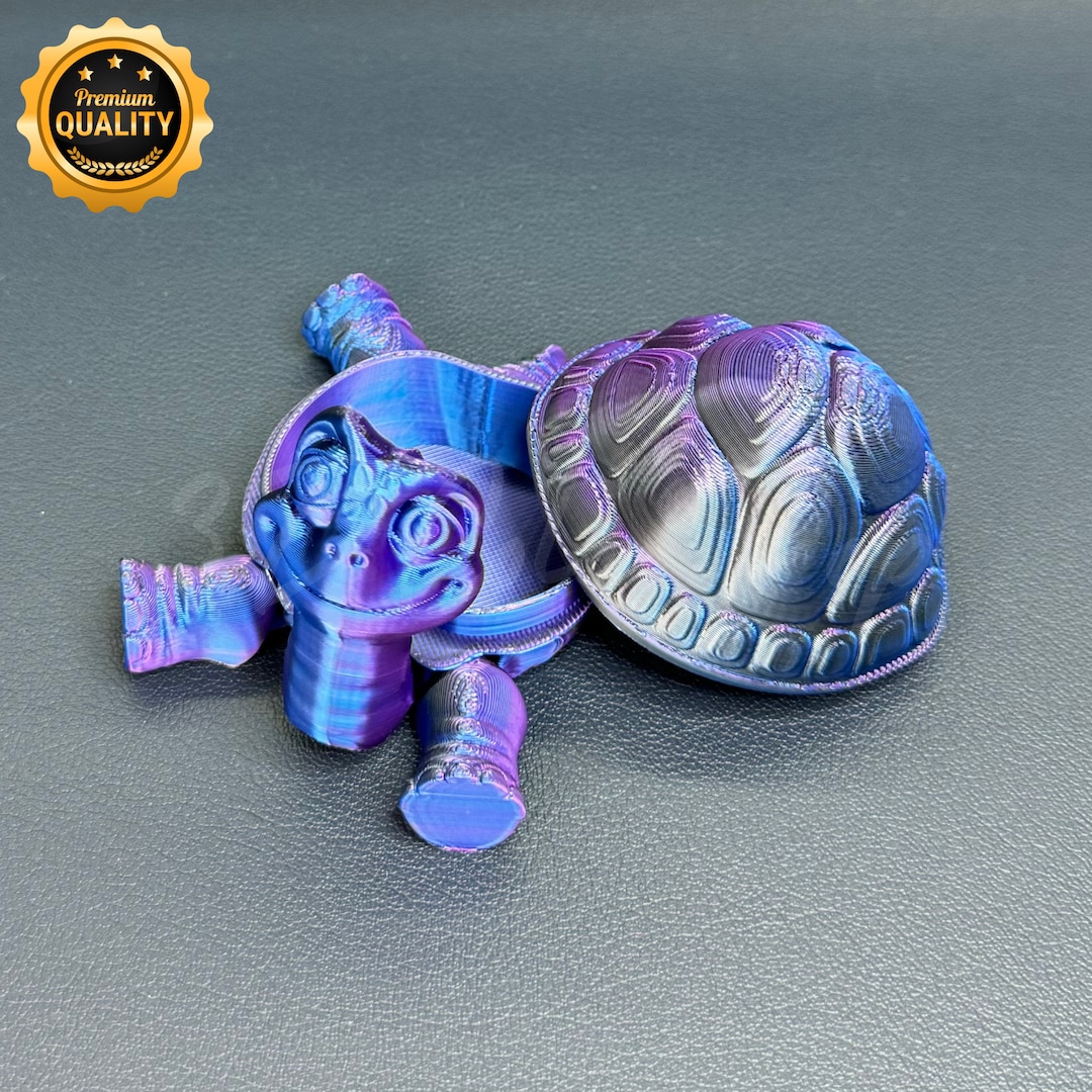 3D Printed, Articulated Tortoise With Hidden Storage, Tortoise Box, 3D ...