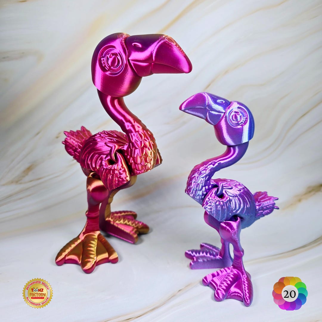 Flamingo - Articulated 3D Printed Desk Toy, Great Gift for Bird Lovers ...