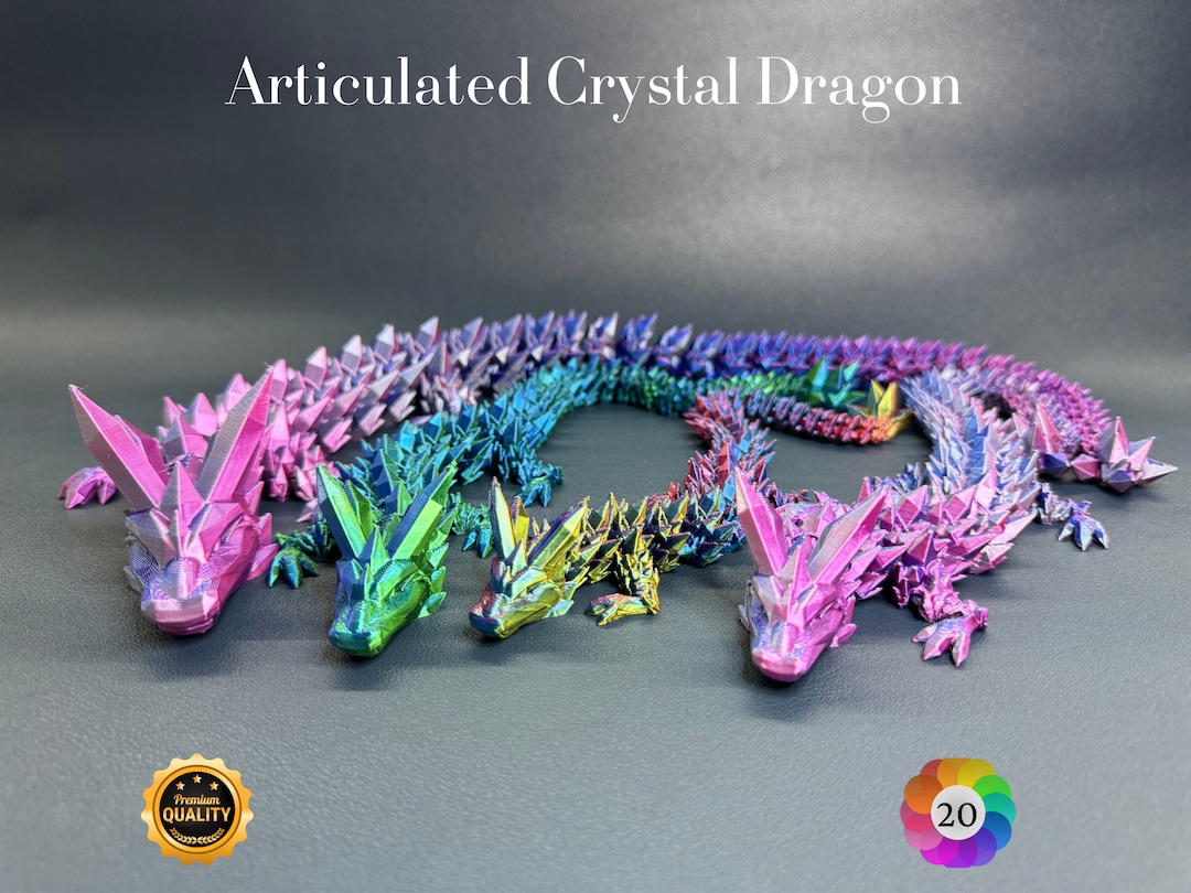 Articulated Crystal Dragon and Egg: 3D Printed Fidget Toy - Etsy UK