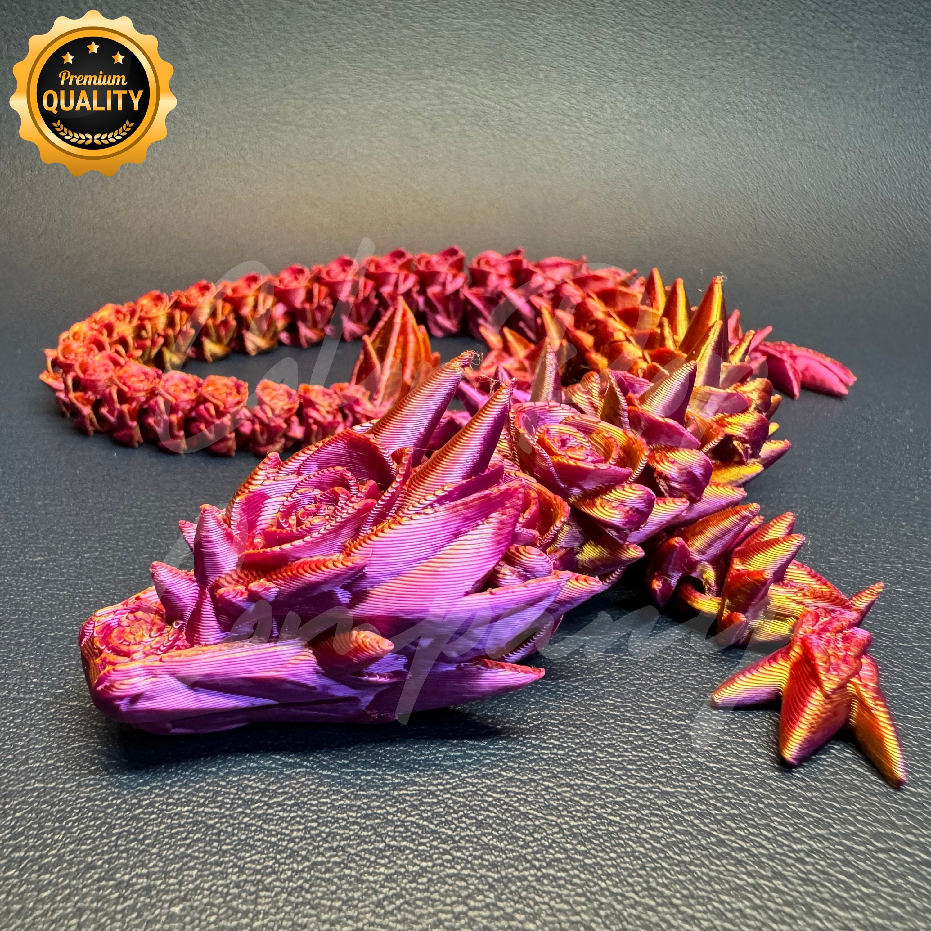 3D Printed Articulated Rose Dragon and Egg: Flexible Fidget Toy - Etsy