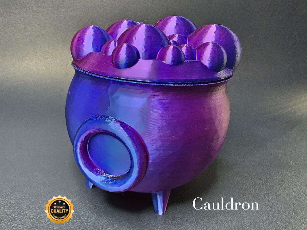 Witch Cauldron With a Bubbling Lid Spooky Fun for Halloween, 3D Printed ...