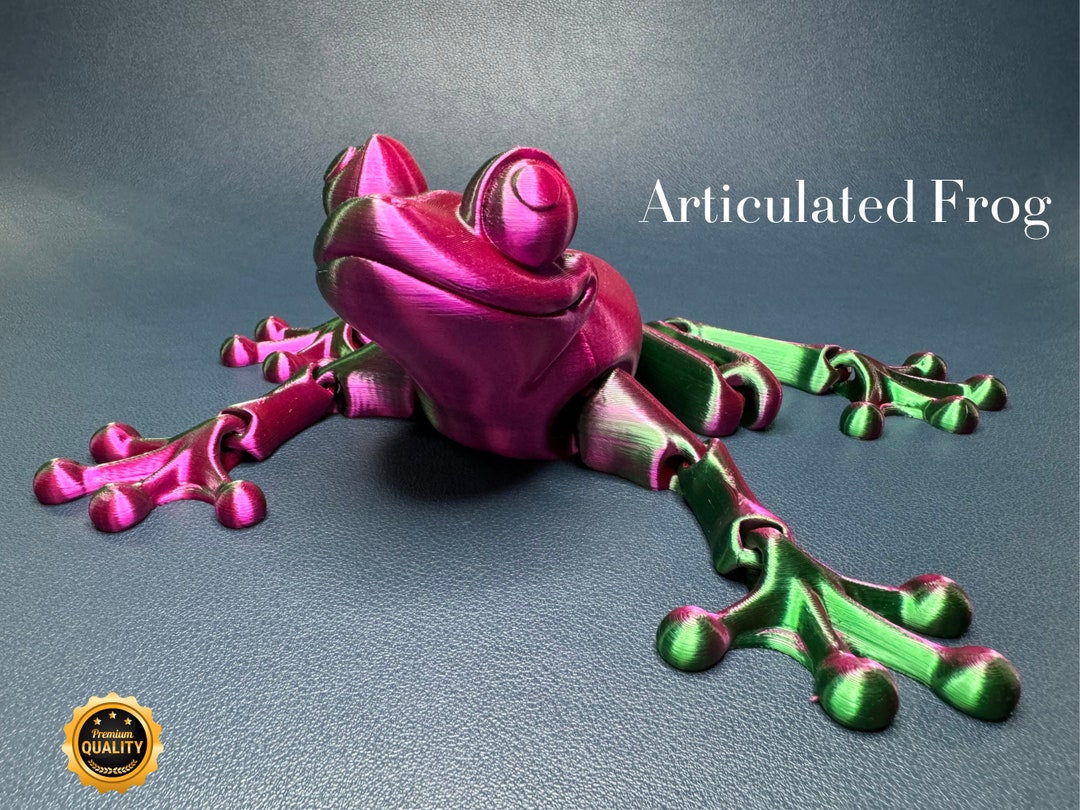 Articulated Flexible Frog, Desk Pet, 3D Printed Anxiety Toy, Sensory ...