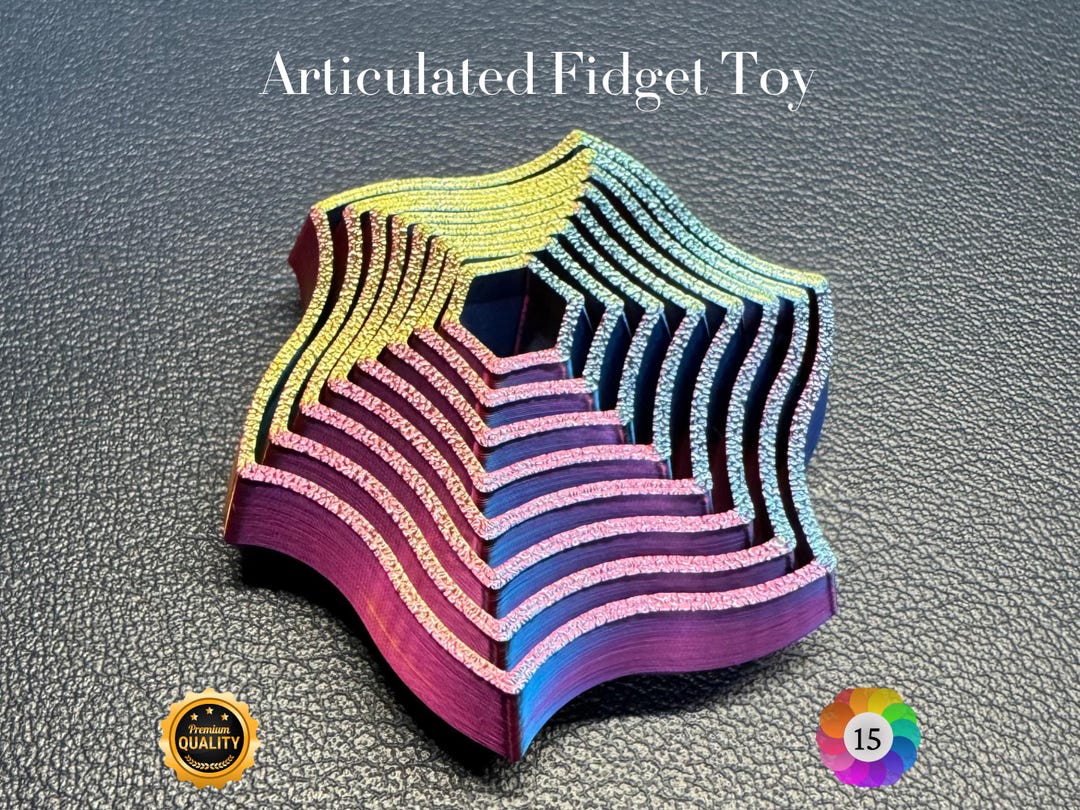 Articulated Fidget Toy, 3D Printed Anxiety Toy, Stress Relief, Office ...