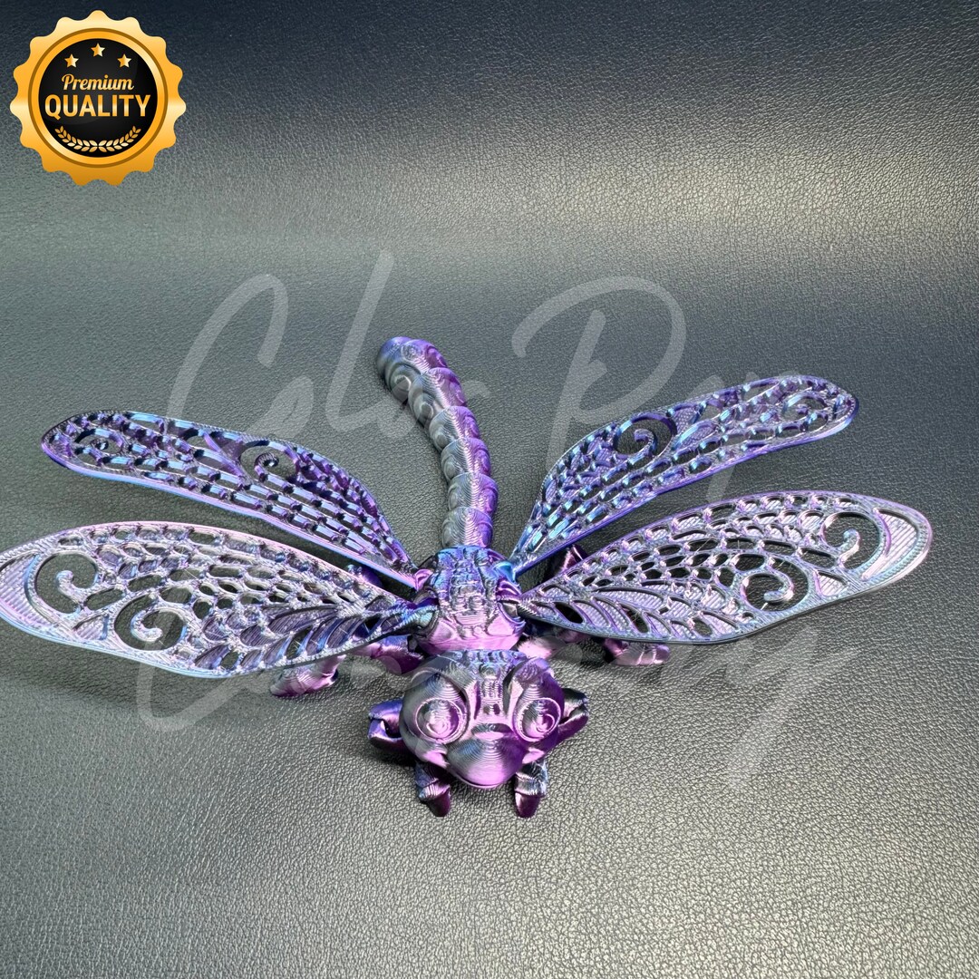 3d Printed Articulated Flexible Dragonfly, Premium Flexible Fidget Toy ...