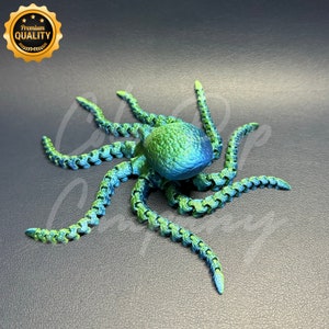 3D Printed Articulated Octopus: Flexible Fidget Toy, Sea Animal Lover ...