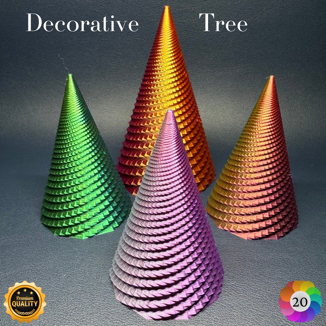 Tabletop Tree, 3d Printed Decoration, Xmas Ornament, Small Decorative ...