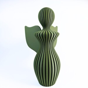 Elegant 3d-printed Angel Statue, Modern Angel Figurine, 14 Matte ...