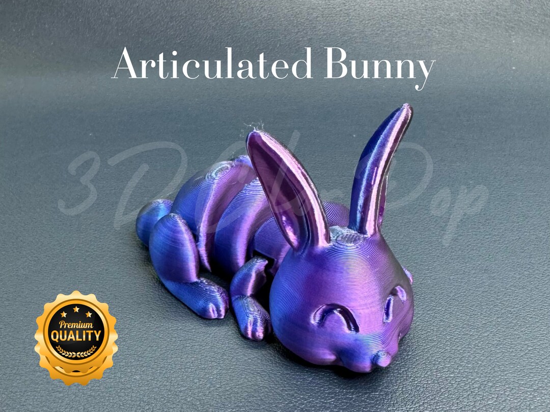 3D Printed Articulated Bunny: Fidget Desk Pet, Bunny Lover Gift - Etsy