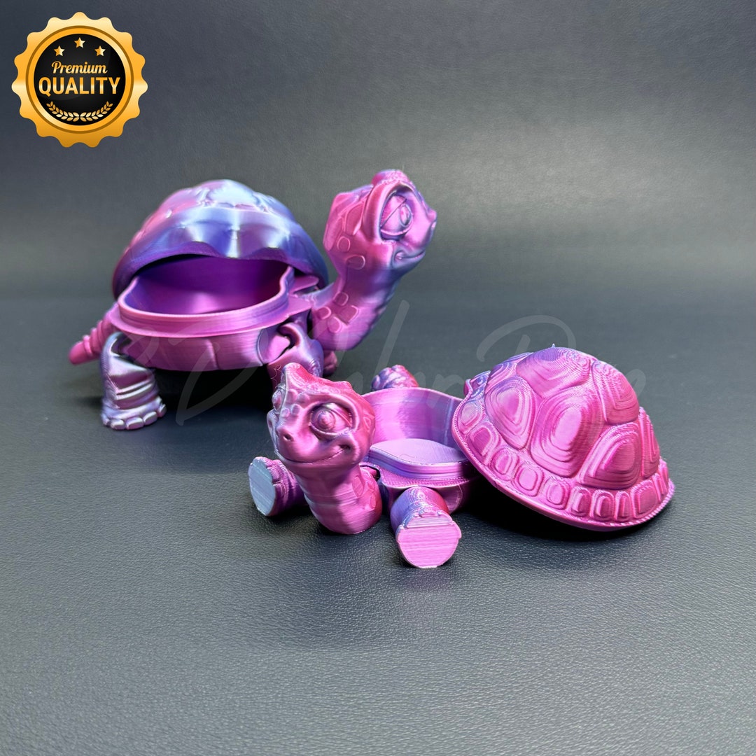 3D Printed, Articulated Tortoise With Hidden Storage, Tortoise Box, 3D ...