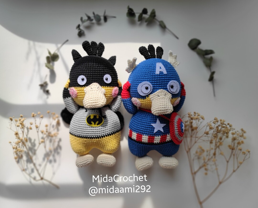 Combo 2 in 1: Psyduck Amigurumi Crochet Pattern in English - Etsy