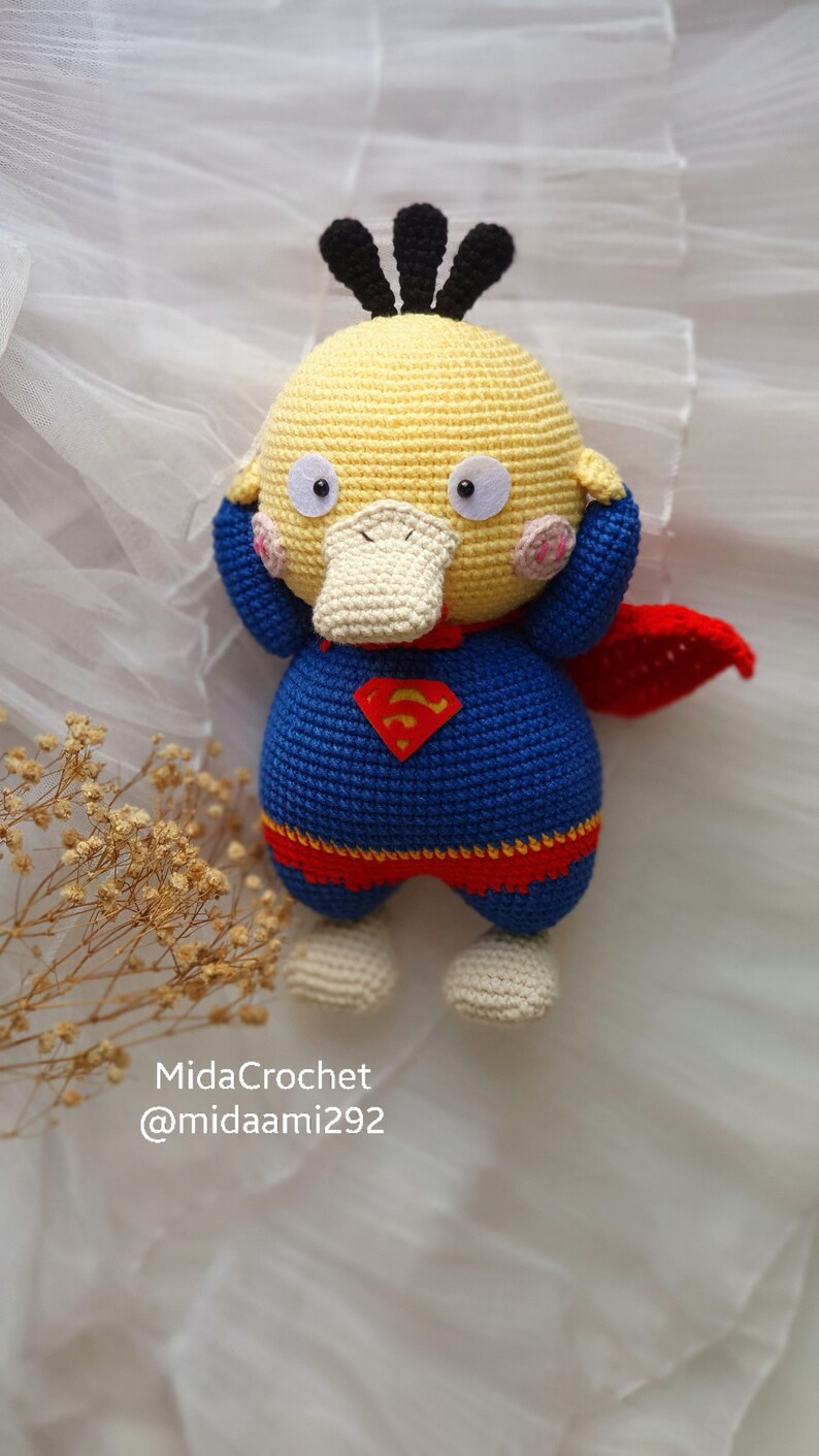 Psyduck Style S Amigurumi Crochet Pattern in English - Etsy